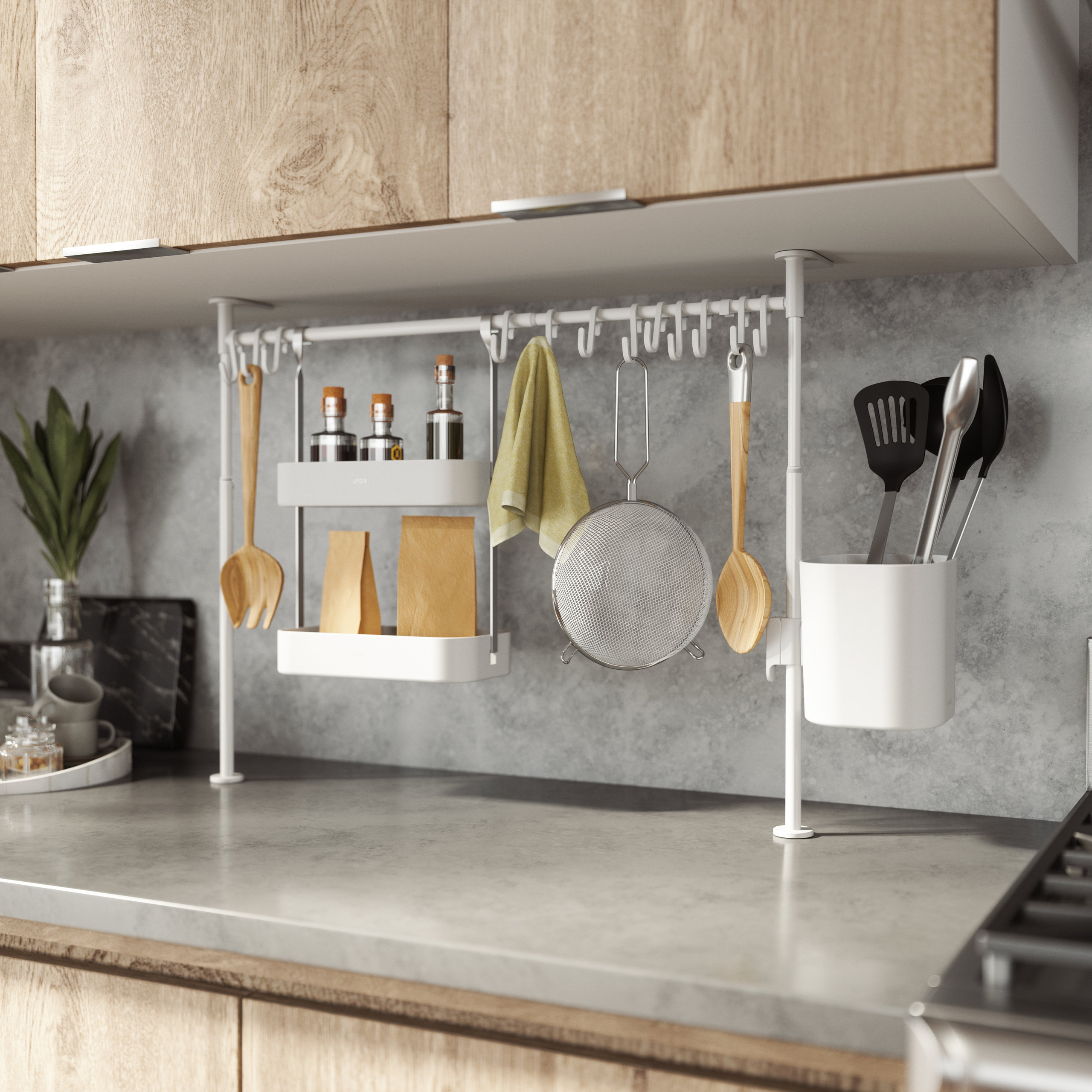 Umbra Anywhere Kitchen Tension Organizer - Utensil Holders And Racks ...