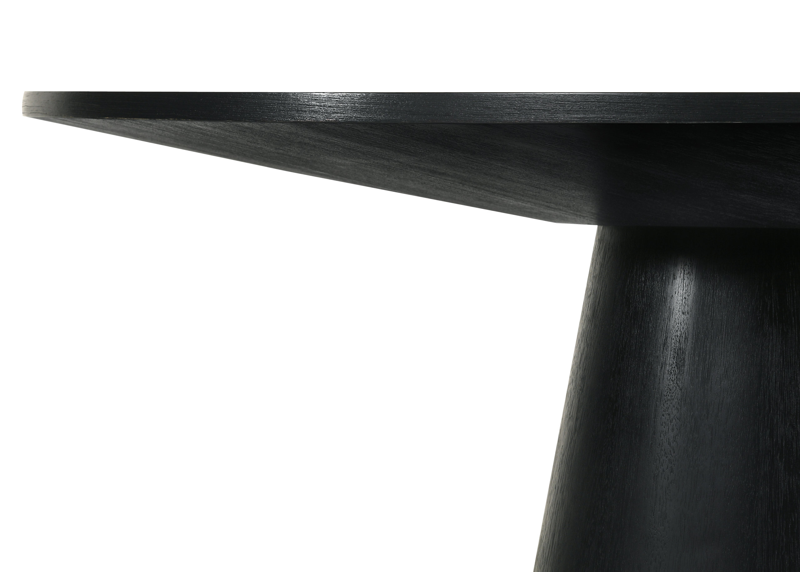 Jasper 5Pc Ebony Black 47"W Round Dining Set with Pedestal Base ...