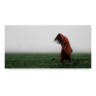 Potapov Mikhail 'Red Cloak' Canvas Art, 19"x10" - Contemporary - Prints ...