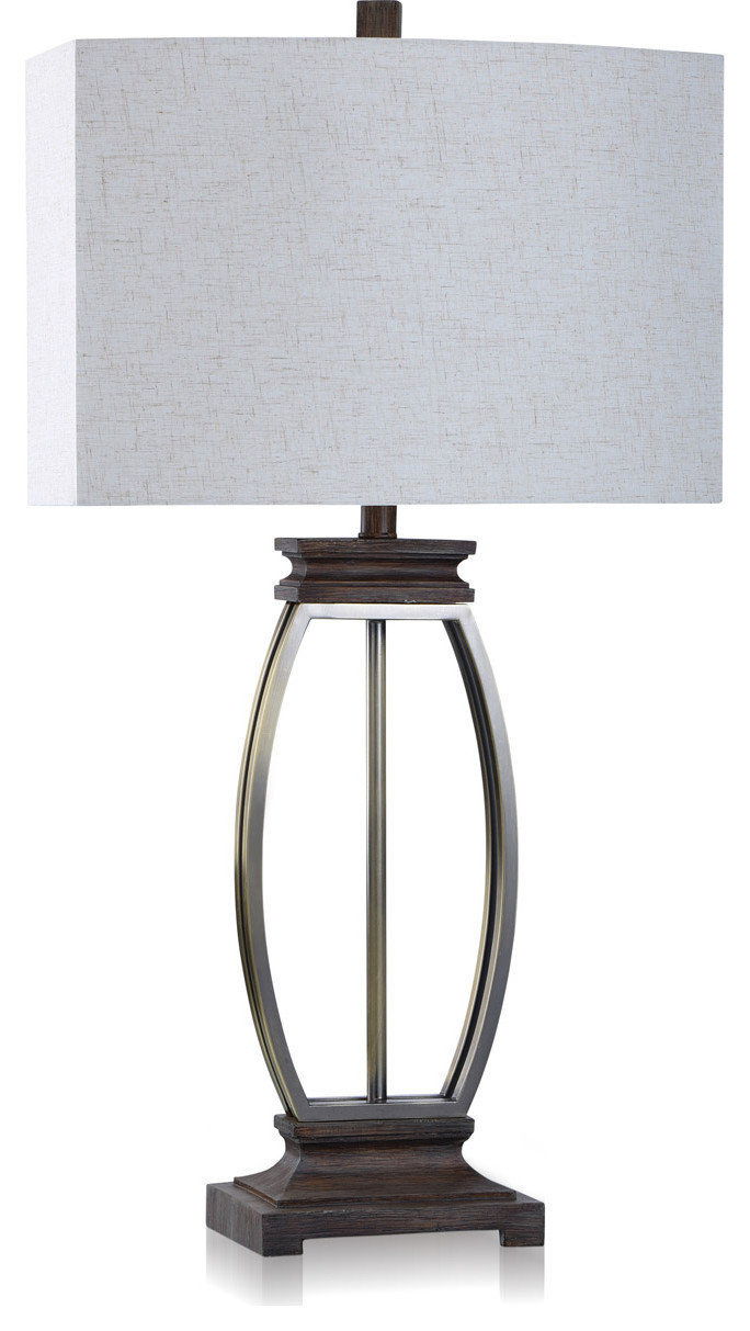 Logan Table Lamp, Halen Platinum - Transitional - Table Lamps - by GwG ...