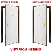 Exterior Prehung Door Clear Glass See-through Manux 8555 Matte Black ...