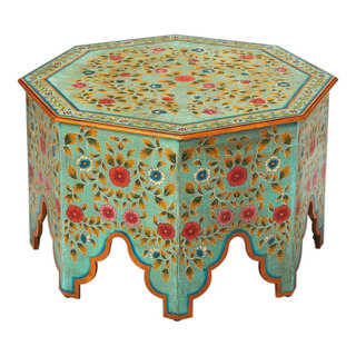 Colorful Hexagonal Artisan Coffee Table - Mediterranean - Coffee Tables ...