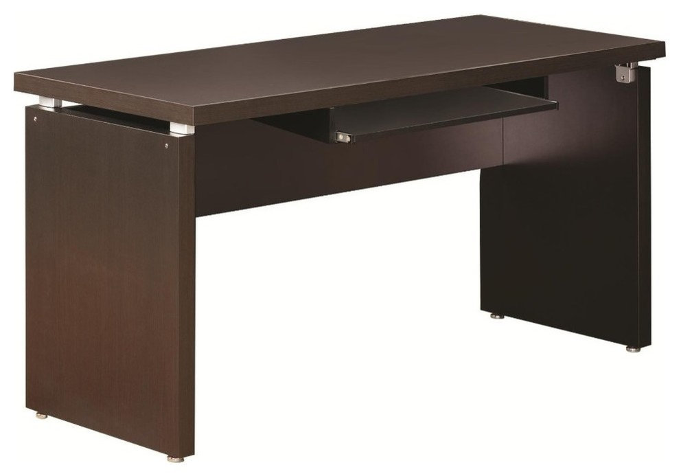 Chic Computer Desk, Cappuccino - Contemporary - Desks And Hutches - by ...