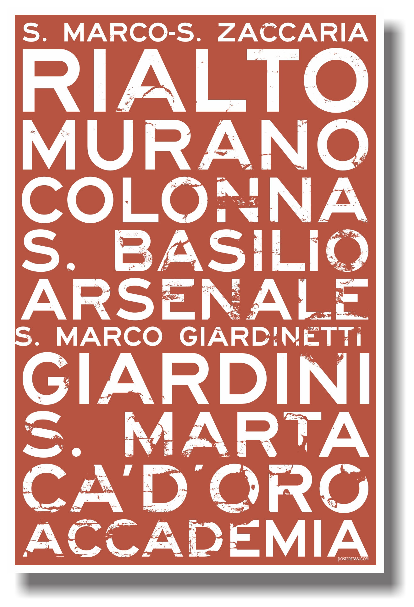 Venice Italy Bus Stop Sign - Traditional - Prints And Posters - by ...