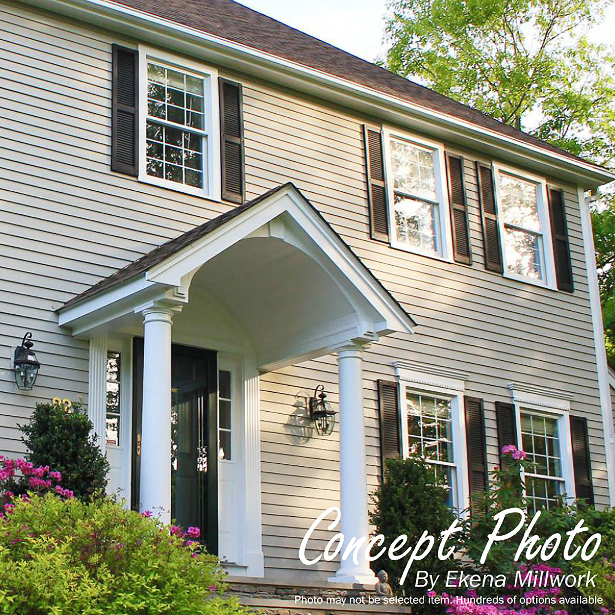 Endura-Stone Tapered Fluted Column, Smooth Paint-Grade, Tuscan Base, 10 ...