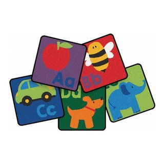 Sequential Seating Literacy Squares Rug, 26-Piece Set - Contemporary ...