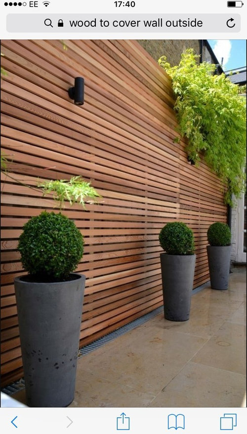 What to do in Garden. Wall from neighbour's extension!!! | Houzz UK