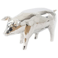 Babe Pig Side Table, Stainless Steel - Farmhouse - Side Tables And End ...