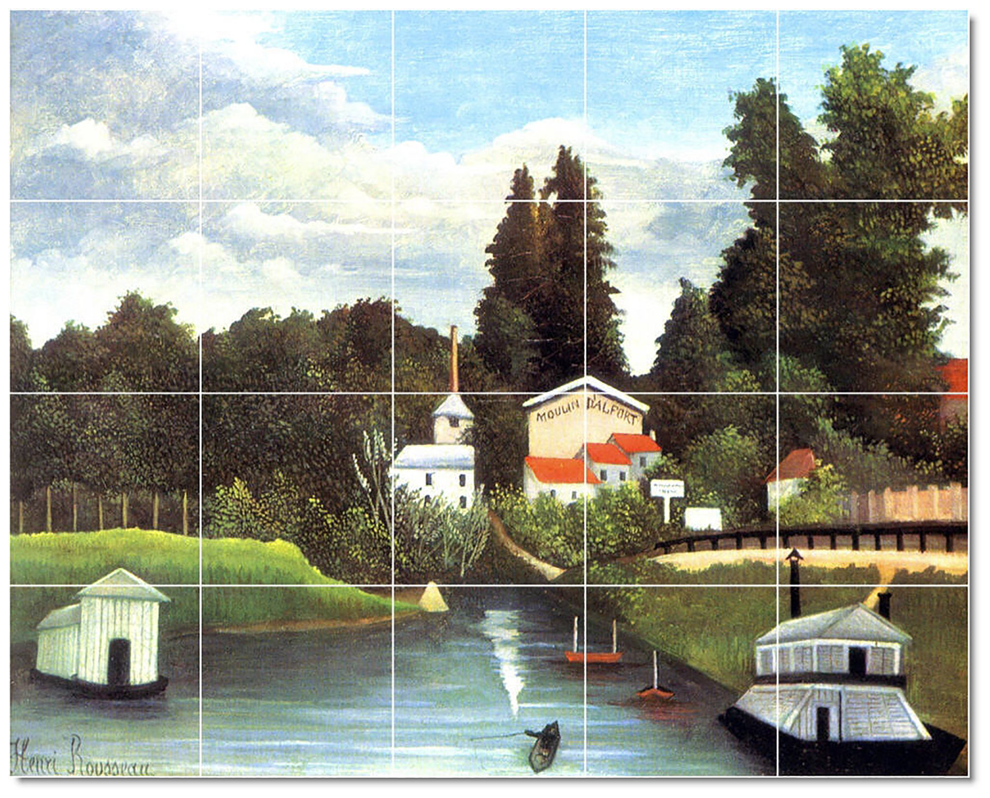 Jean-Jacques Rousseau Poster Art Painting Ceramic Tile Mural #70, 40 ...