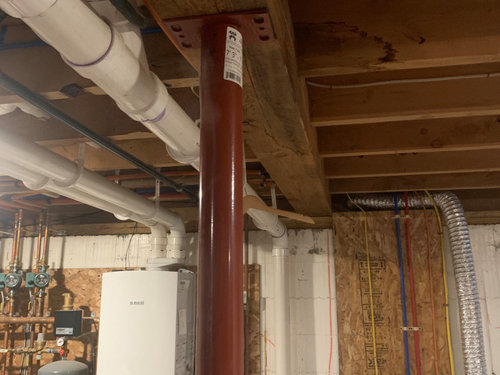 Load bearing post in the way of new wall