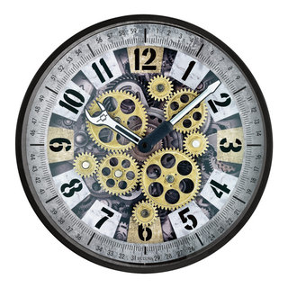 Mechanic Motion Wall Clock - Industrial - Wall Clocks - by J. Thomas ...
