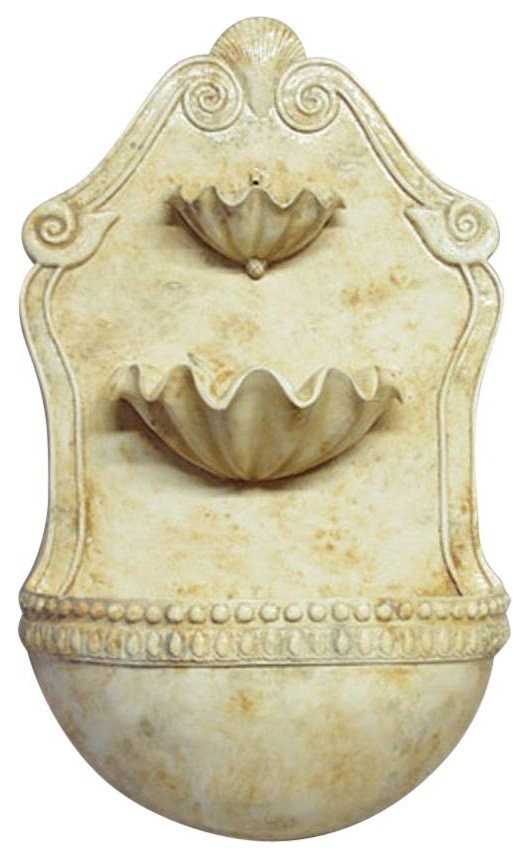 Double Shell Wall Fountain 24, Wall Fountains - Traditional - Outdoor ...