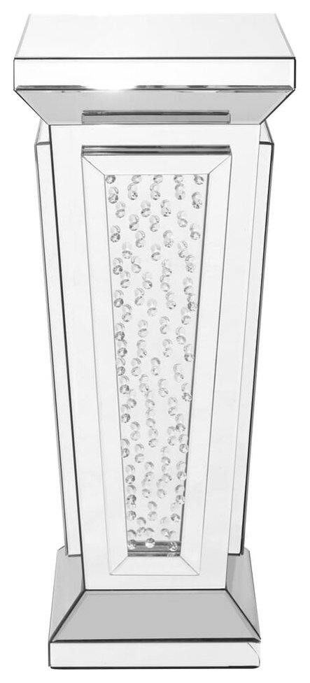 Elegant MF91021 15"Crystal End Table, Clear Mirror Finish ...