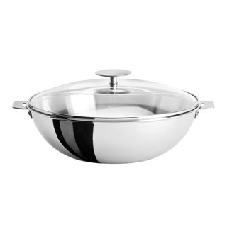 1.5 Qt. Wok with Domed Glass Lid, 1.5 Qt. - Traditional - Woks And ...