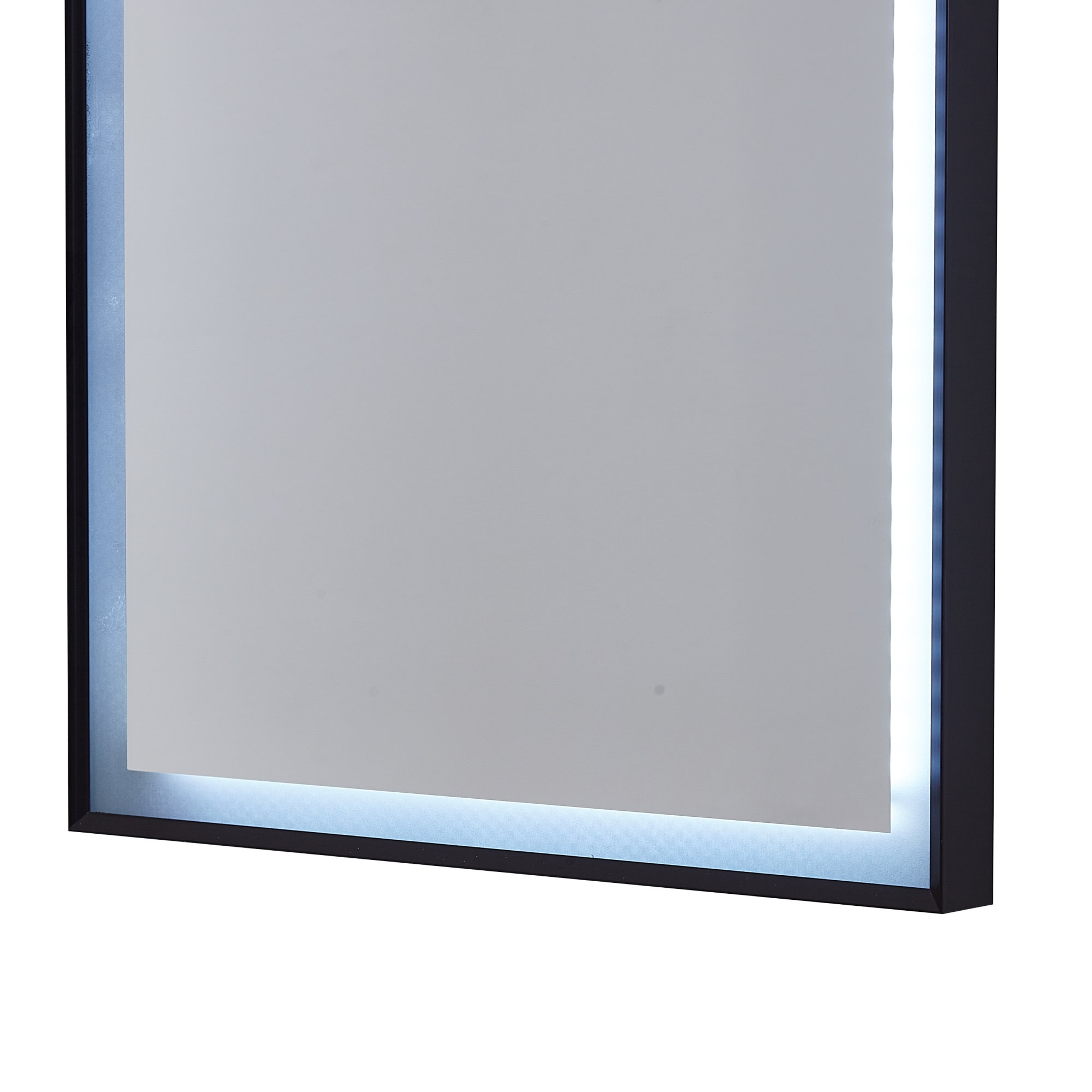 Inspired Home Tamera Mirror, Touch Sensor Dimmable Led Light Black ...
