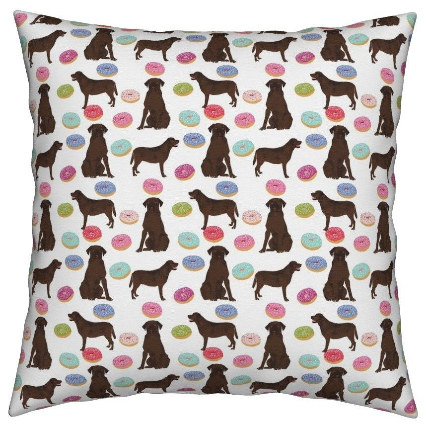 Labrador Retriever Dog Dogs Pet Dog Chocolate Throw Pillow ...
