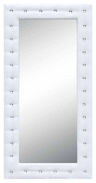 Modern Classics Tufted Mirror, White, 46"H x 31.25"W x 1.5"D ...