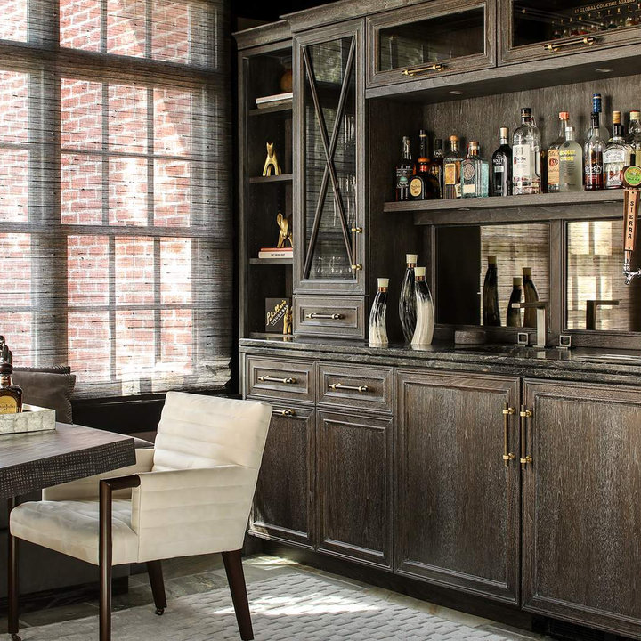 75 Beautiful Home Bar with Mirror Splashback Ideas and Designs ...
