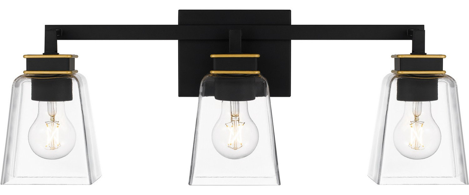 Almany 3-Light Bath, Matte Black - Contemporary - Bathroom Vanity ...