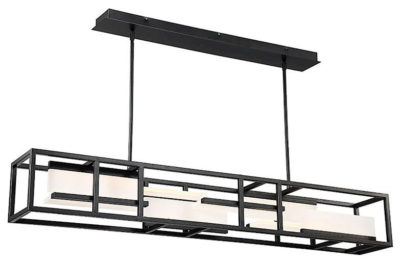 Modern Forms Memory 1-Light 56" LED Linear Pendant/3000K, Black ...