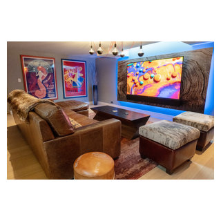 A High-Tech Basement Redesign Infused with Art and Innovation - Rustic ...