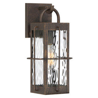 Ward 1-Light Outdoor Lantern, Gilded Bronze - Transitional - Outdoor ...