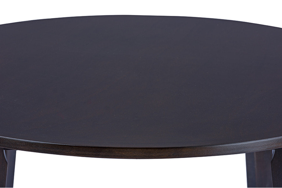 Debbie Dark Brown Wood Round Dining Table - Transitional - Dining ...