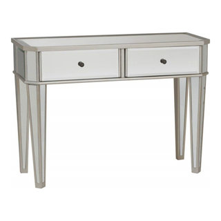 Mirrored Console with Silver Wood - Transitional - Console Tables - by ...