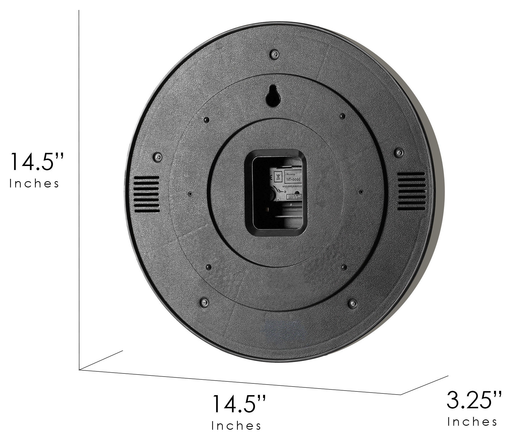 Corona Retro Round Neon Wall Analog Clock with Pull Chain - 14.5 ...