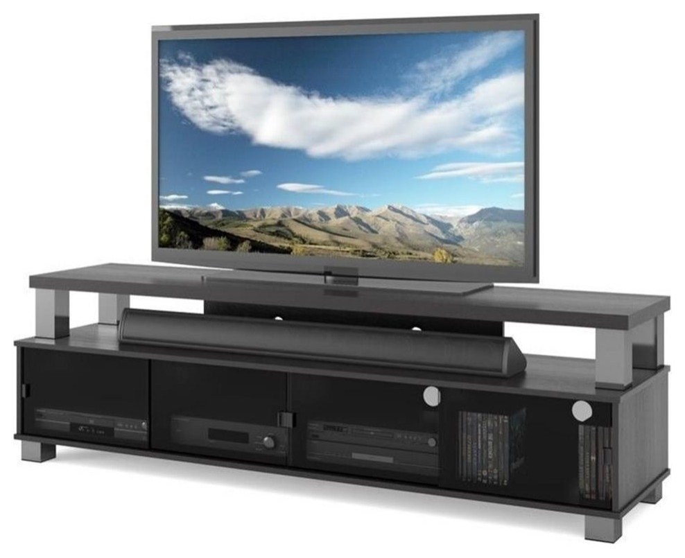 Pemberly Row Transitional 2 Tier Wood TV Stand for TVs up to 75" in ...