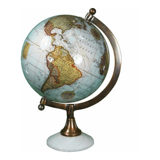 Globe With Marble Base, Multicolor - Contemporary - World Globes - by ...