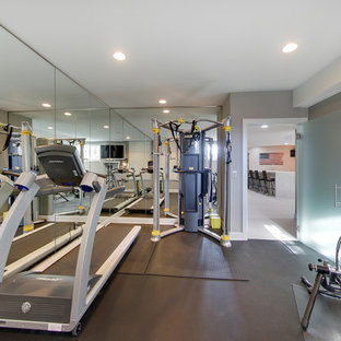 Salle de musculation contemporaine : Photos et idées déco de salles de ...