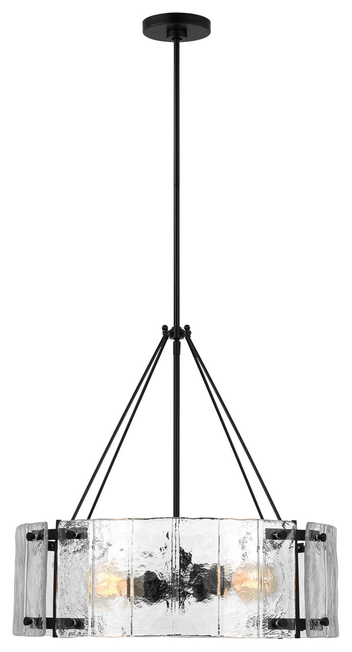 Calvert Medium Chandelier, Aged Iron - Transitional - Chandeliers - by ...