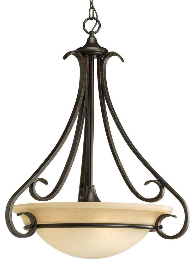 Progress Lighting Torino 3-Light, Foyer, Forged Bronze - Mediterranean ...