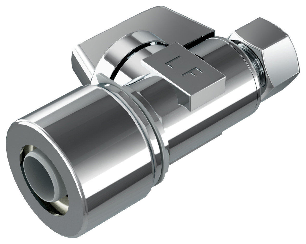 PROFLO PFXQSQ32 5/8" OD Push x 3/8" OD Push Straight Stop Quarter ...