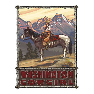 by Artist Paul A. Lanquist Washington Lady Ranch Hand Art Print, 18"x24 ...