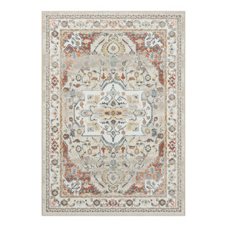 8' x 10' Ivory Abstract Area Rug - Contemporary - Area Rugs - by ...