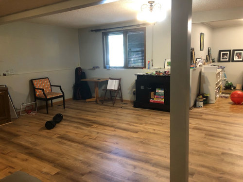 breaking up large room into useful spaces!