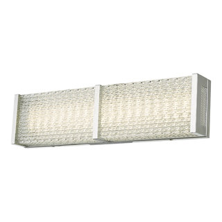 Evoke 1-Light Vanity Wall in Chrome with Clear Rods Glass ...