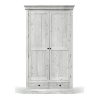 Rustic Solid Wood Wardrobe - Farmhouse - Armoires And Wardrobes - by ...