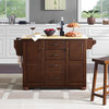 Eleanor Wood Top Kitchen Island Mahogany/Natural - Traditional ...