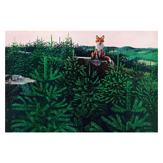 "Mischevious Fox" Painting Print on Wrapped Canvas, 18x12 ...