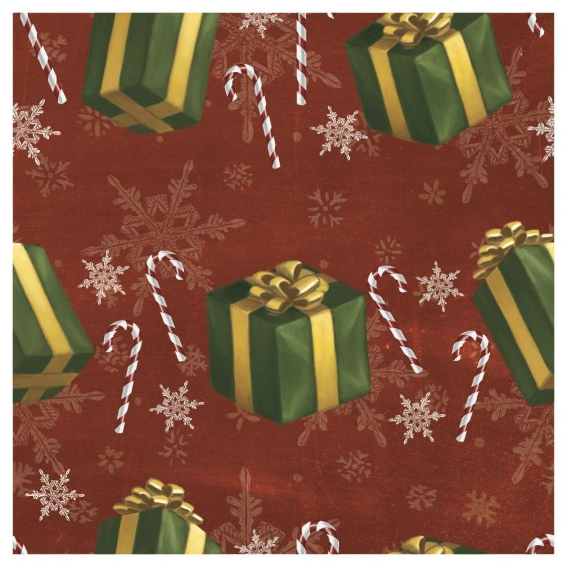"Santas List Pattern X" Digital Paper Print by Janelle Penner, 20"x20 ...