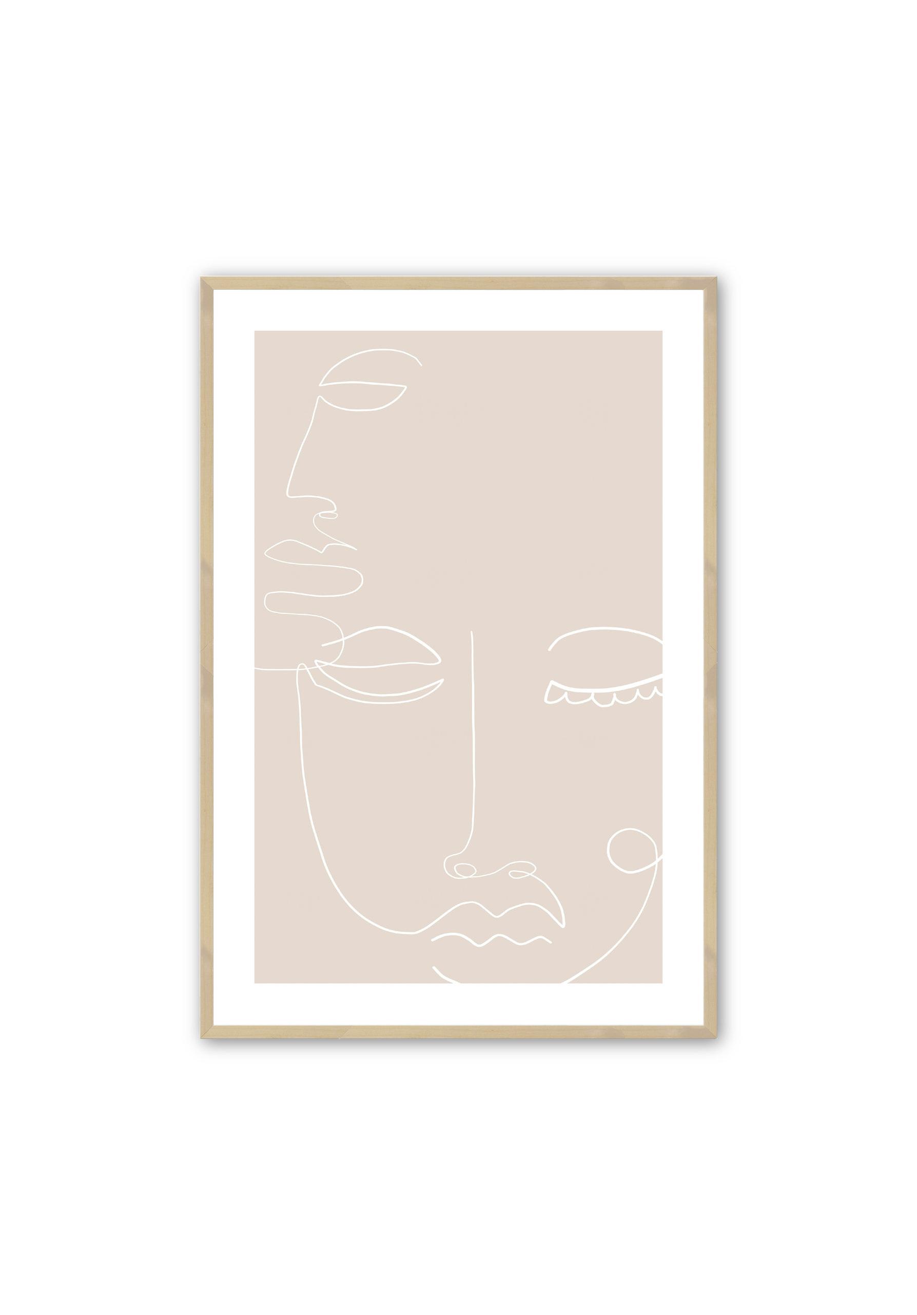 Face Fusion l Framed Print, 11" x 14" - Contemporary - Prints And ...