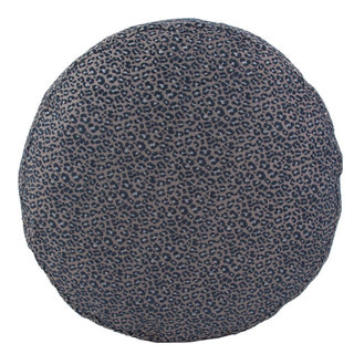 Elegant Lynx Indigo Pouf With Removable Cover - Contemporary - Floor ...