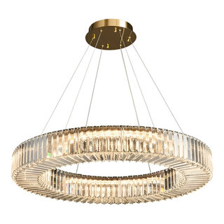 Cadrezzate | Round Luxury Crystal Hanging LED Chandelier, Dia31.5xh3.9 ...