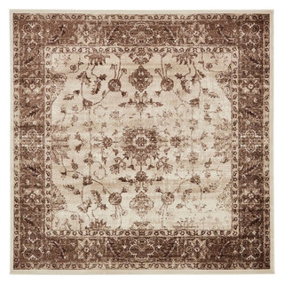 Traditional Keystone Area Rug, 8' Square - Contemporary - Area Rugs ...