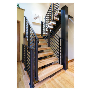 Euclid stair - Contemporary - Staircase - Denver - by Lawrence and ...