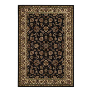 Aiden Traditional Vintage Inspired Brown/Ivory Rug, 8' - Traditional ...