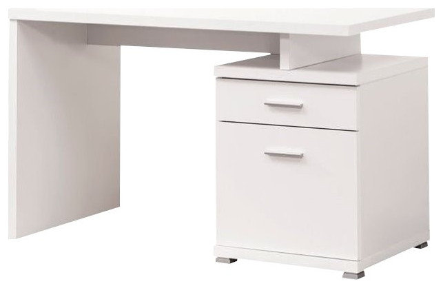 Coaster Irving 2-Drawer Contemporary Wood Office Desk with Cabinet ...
